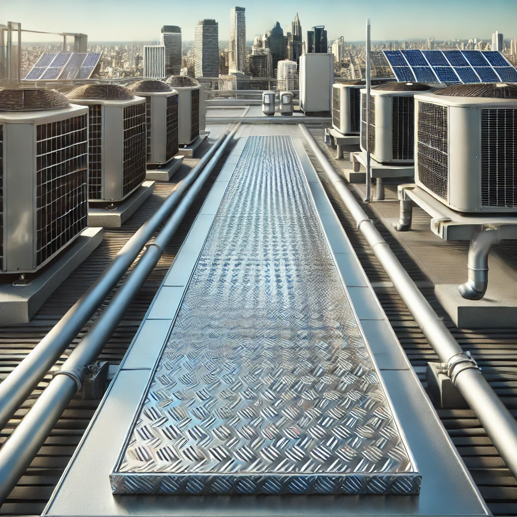 Using Aluminium Checker Plate for Rooftop Walkways: Safety and Practicality